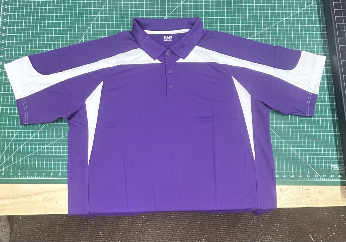 Purple with White Top Trim Poly